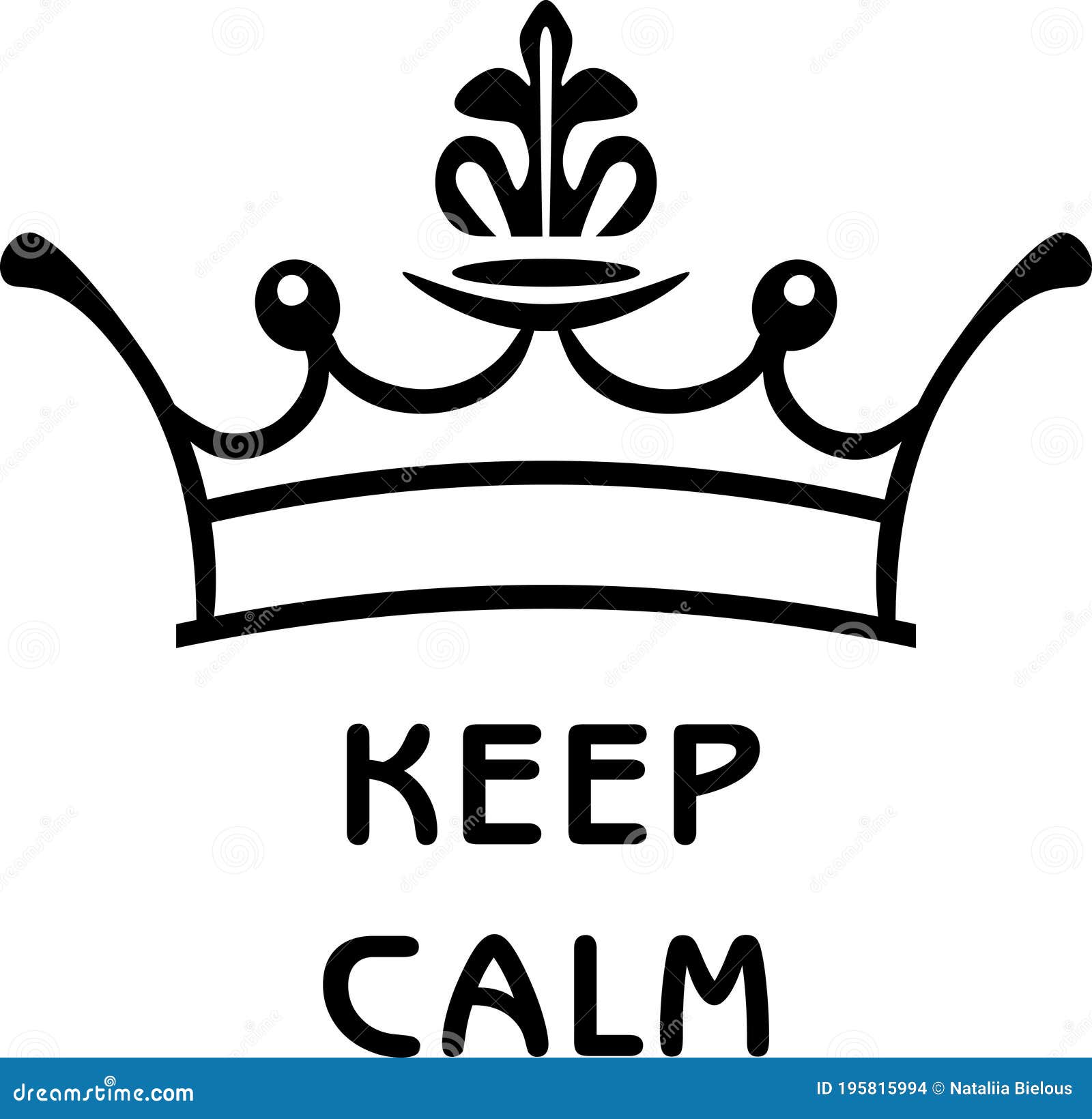 Keep Calm. Simple Design in Black Stock Vector - Illustration of design ...