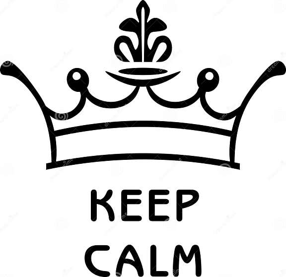 Keep Calm. Simple Design in Black Stock Vector - Illustration of design ...