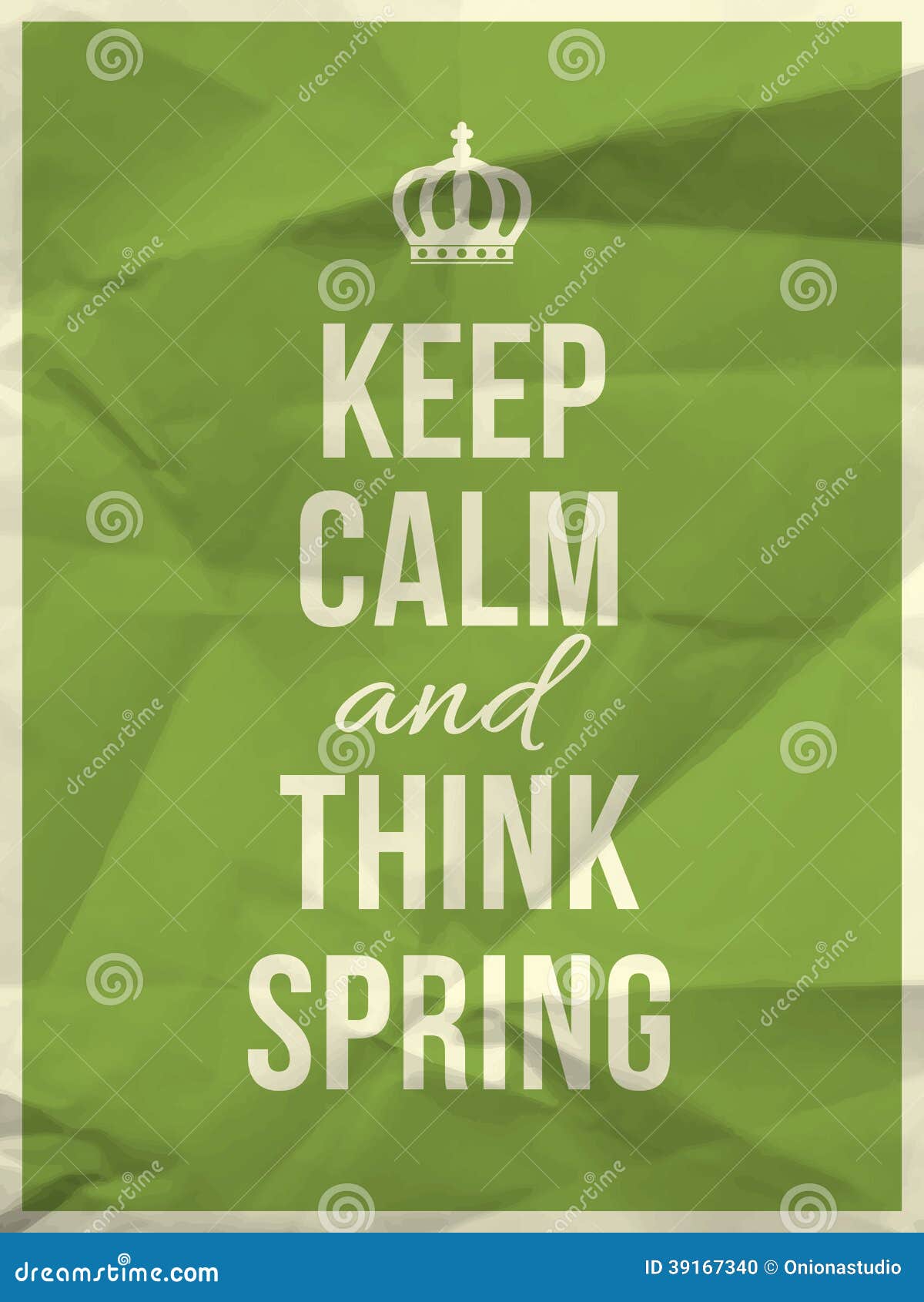 Keep calm spring quote stock vector. Illustration of motivation - 39167340