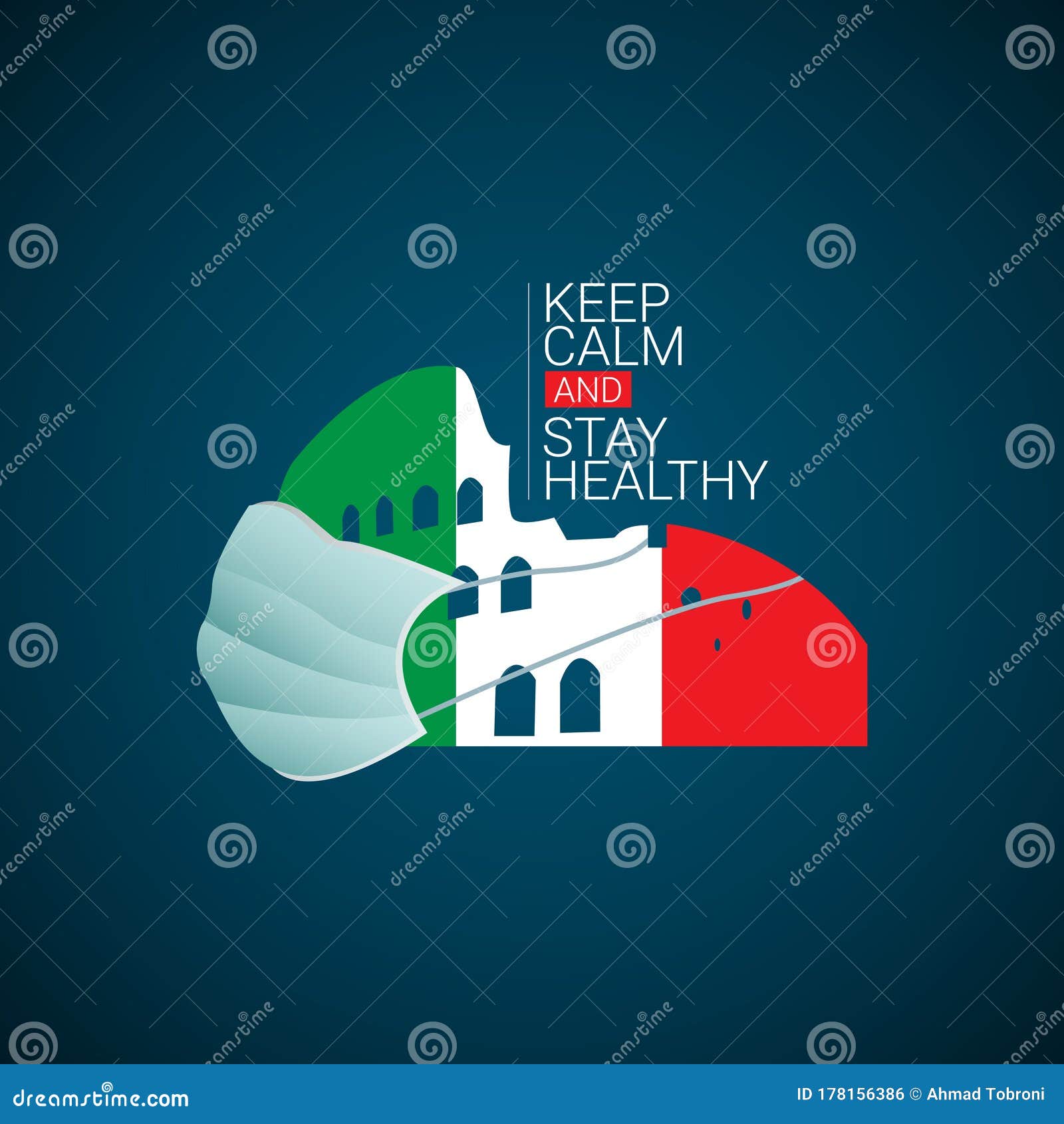 Keep Calm and Stay Healthy Vector Template Design Illustration Stock ...