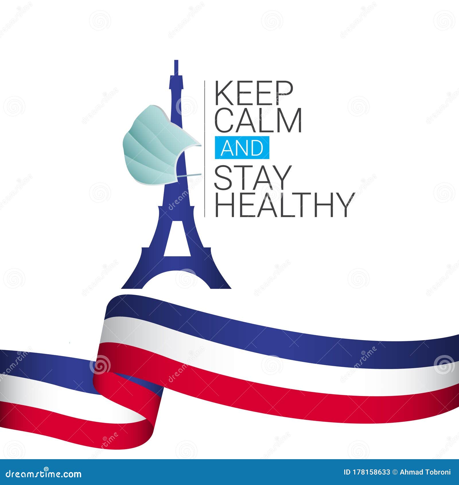 Keep Calm and Stay Healthy Vector Template Design Illustration Stock ...
