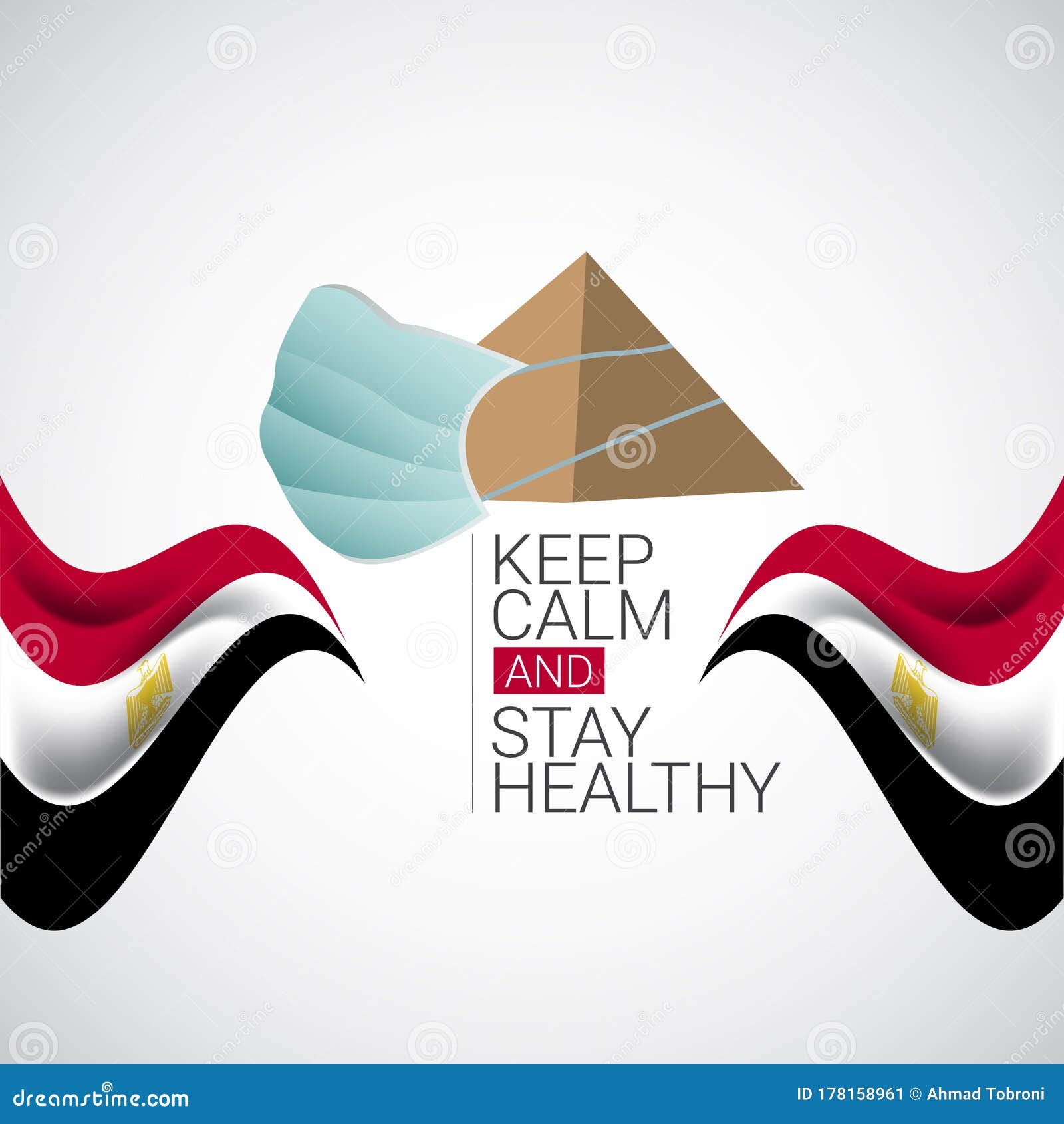 Keep Calm and Stay Healthy Vector Template Design Illustration Stock ...