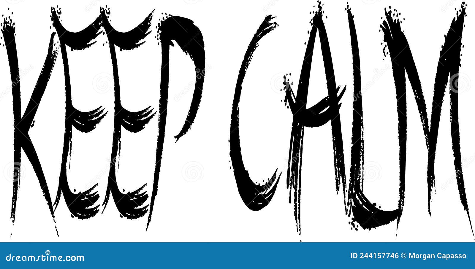 Keep Calm Text Sign Illustration Stock Vector - Illustration of graphic ...