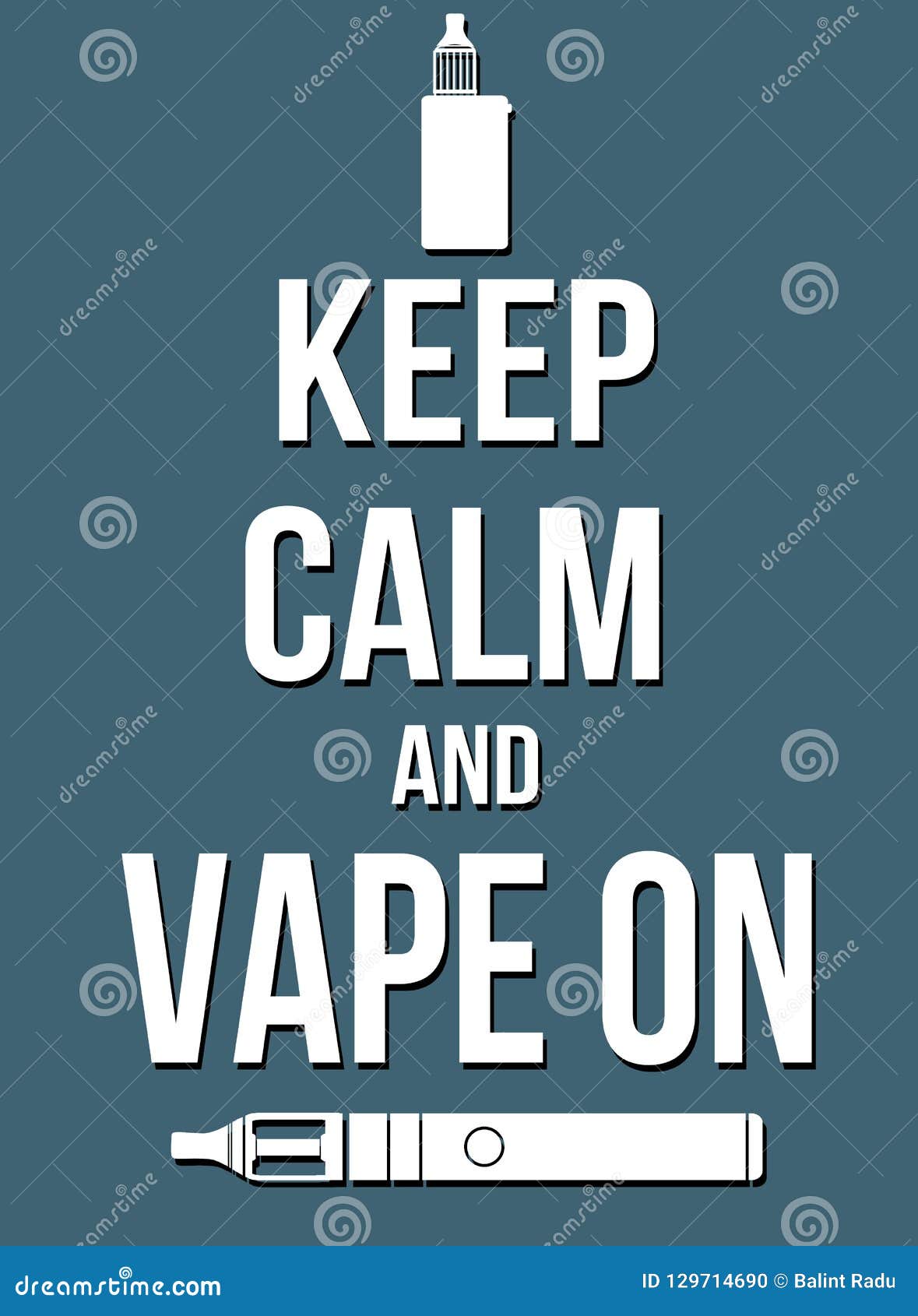 Keep Calm and Vape on Poster Stock Vector - Illustration of atomizer ...
