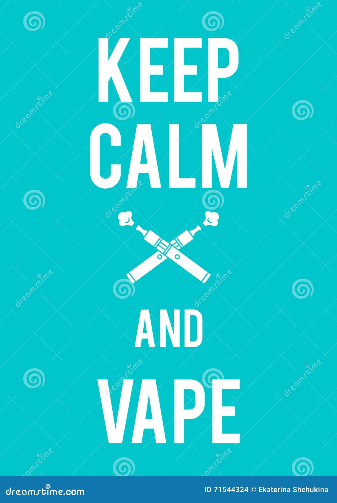Keep calm and vape stock vector. Illustration of isolated - 71544324