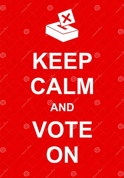 Keep Calm and Vote on stock illustration. Illustration of retro - 47017149