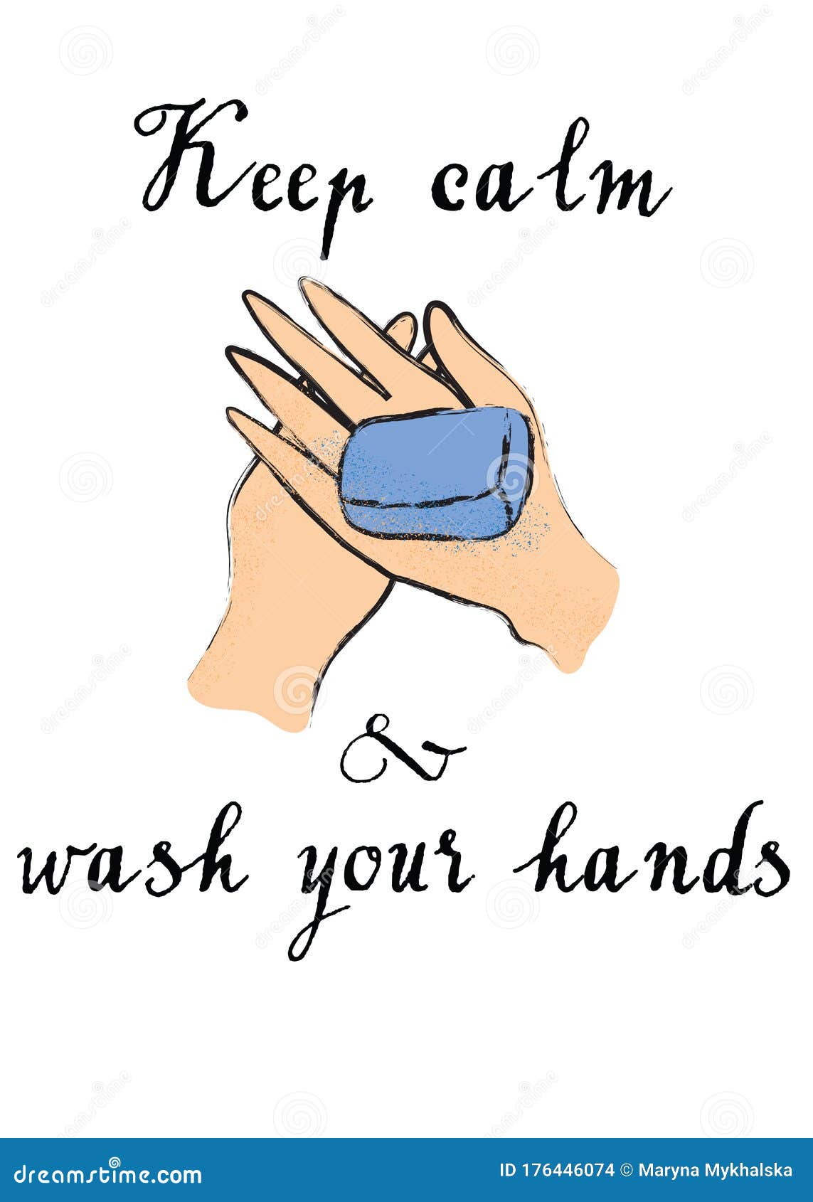 Keep Calm and Wash Your Hands Stock Vector - Illustration of health ...
