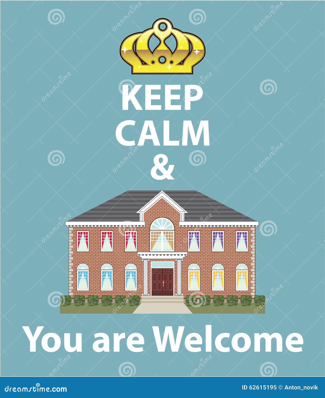 Keep Calm and You are Welcome Vector Stock Vector - Illustration of ...