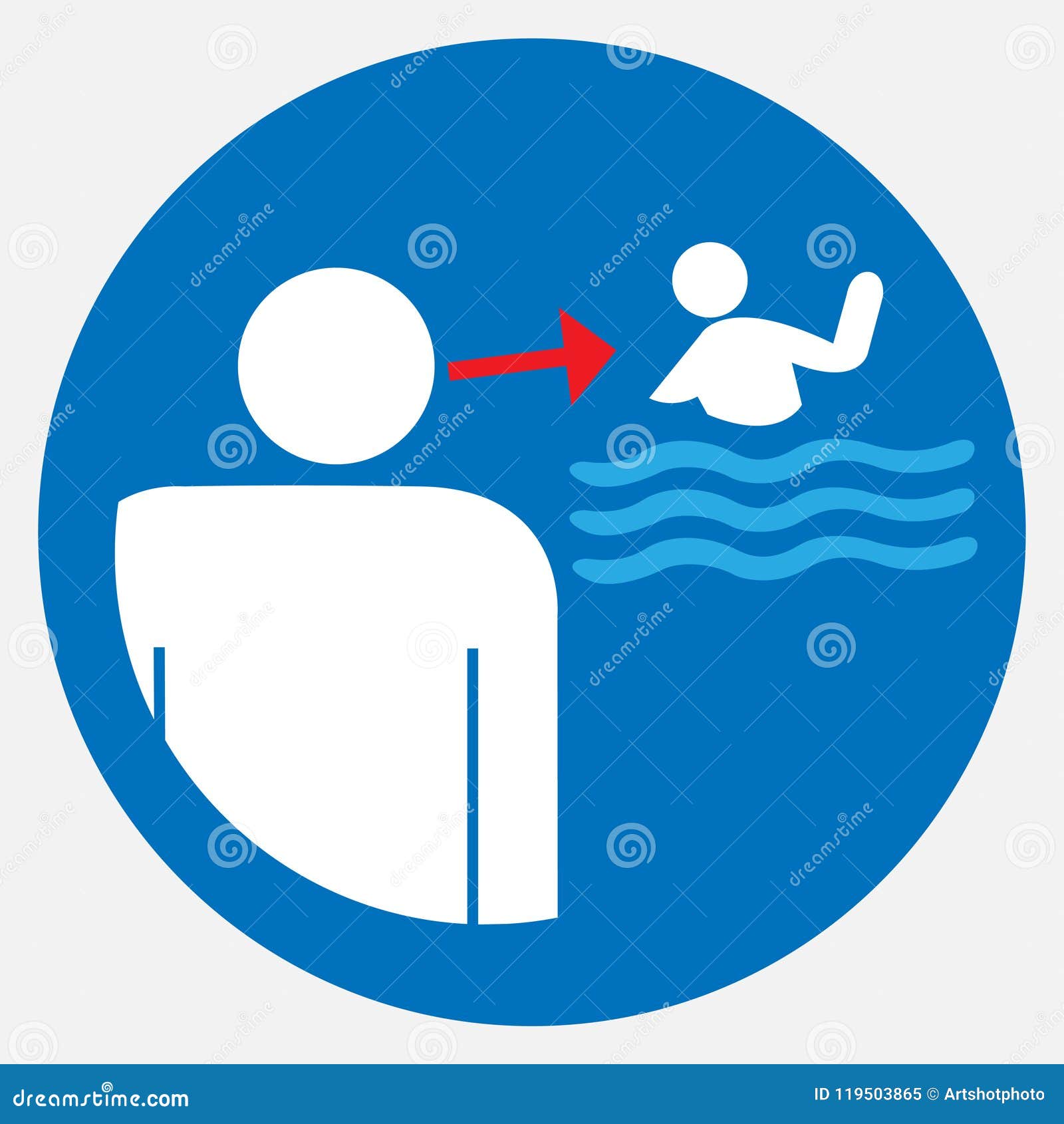 Keep Children Under Supervision while Swimming Stock Illustration ...