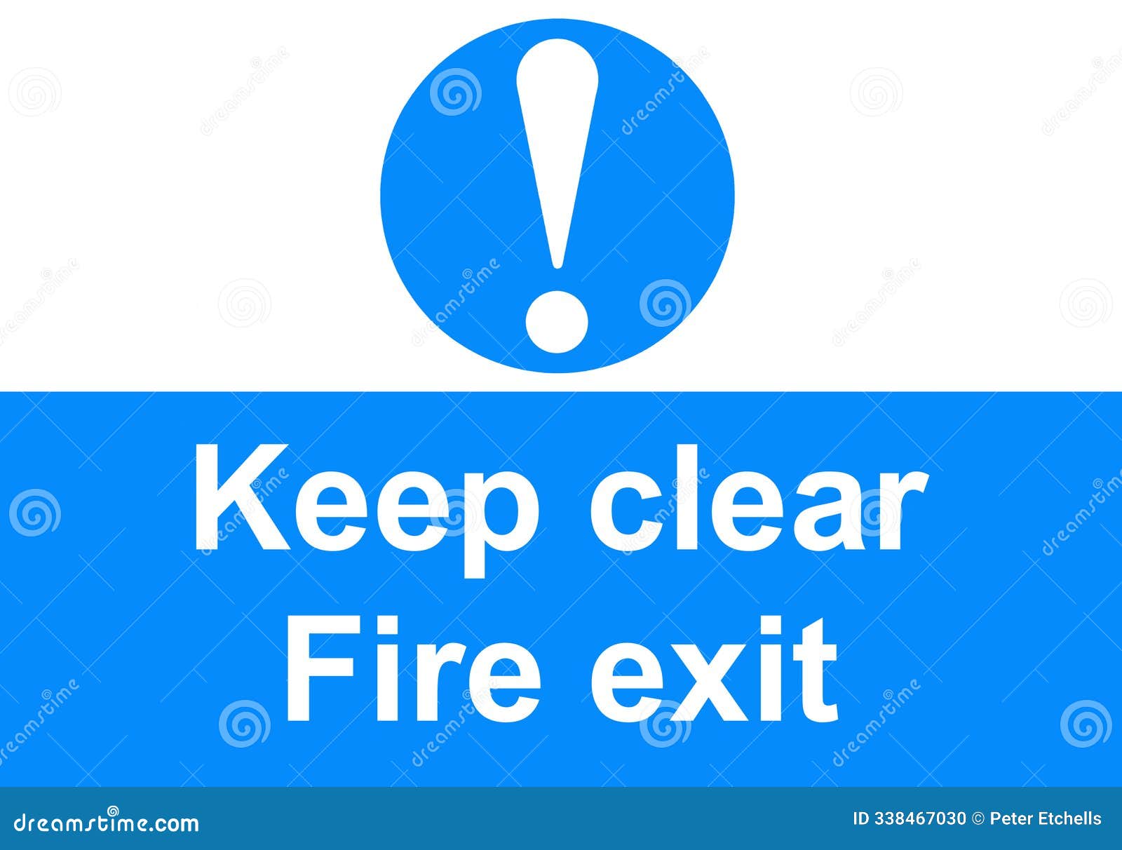 Keep clear fire exit sign stock illustration. Illustration of ...