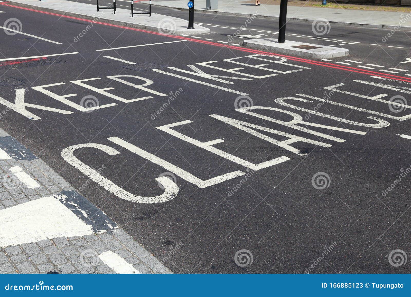 Keep Clear - Intersection Sign Stock Image - Image of sign ...