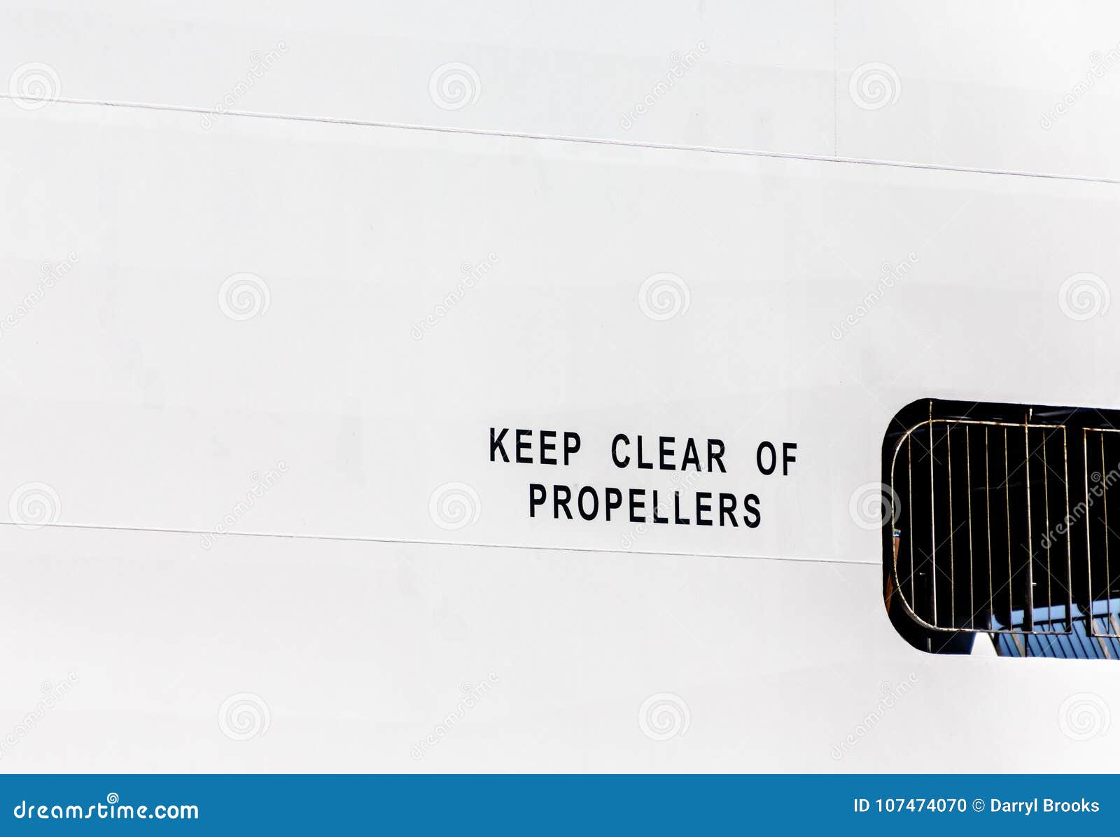 Keep Clear of Propellers stock photo. Image of transport - 107474070