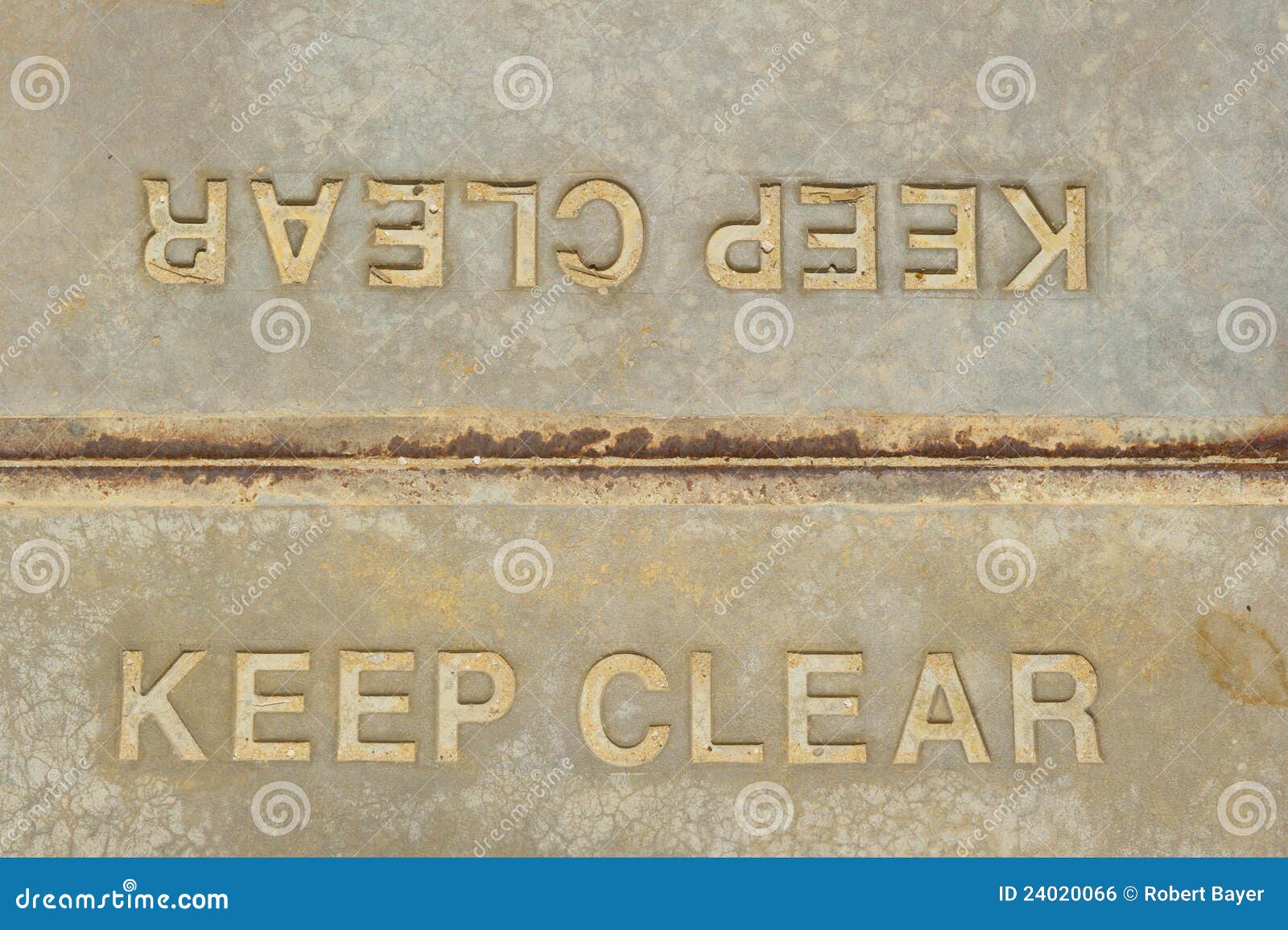 Keep Clear Sign stock photo. Image of outdoors, warning - 24020066
