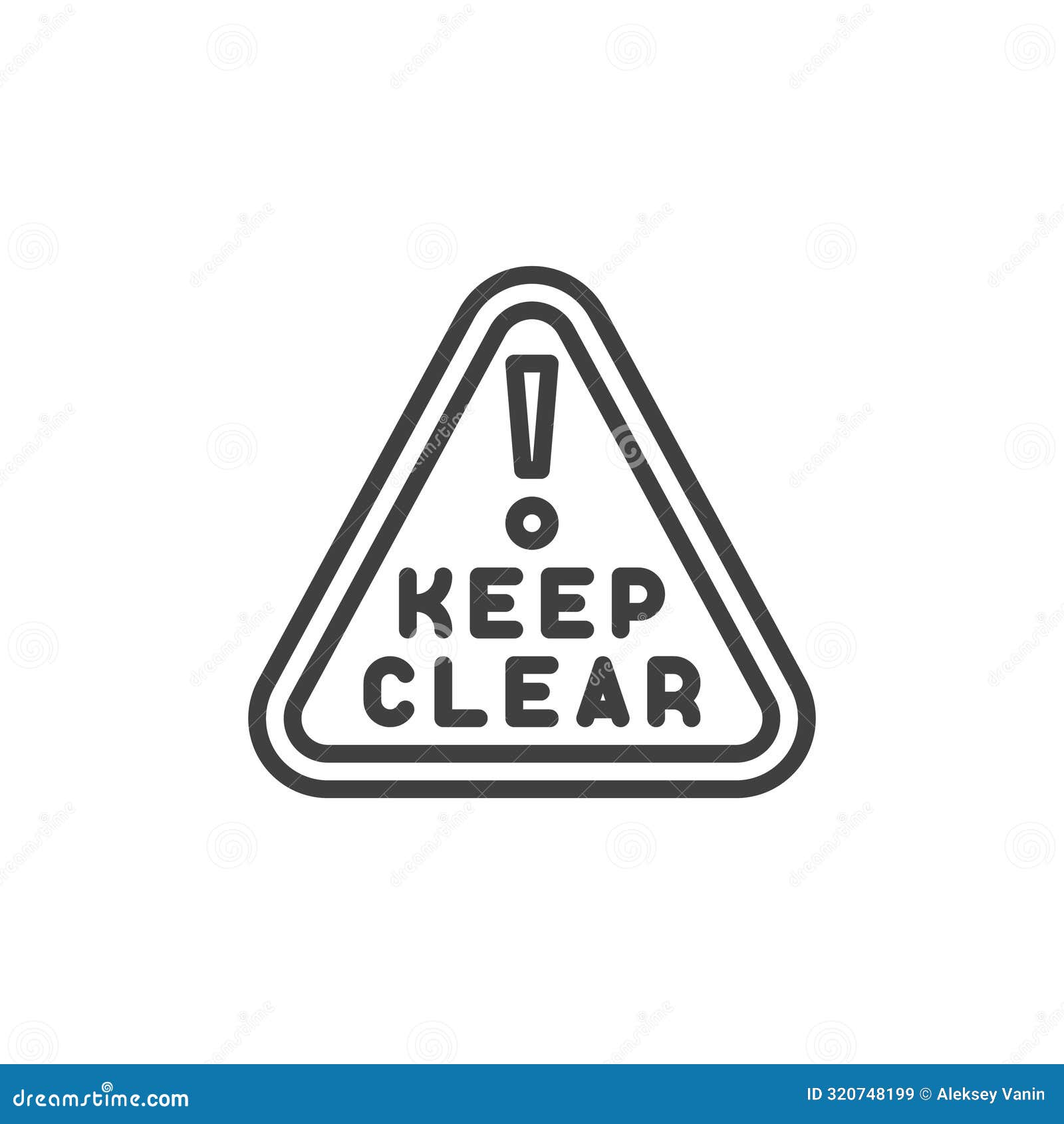 Keep Clear Sign line icon stock illustration. Illustration of pixel ...