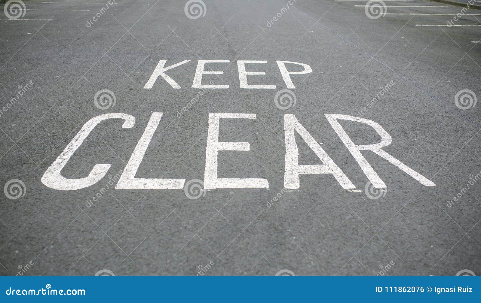 Keep Clear Signal on the Road Stock Photo - Image of icon, driving ...