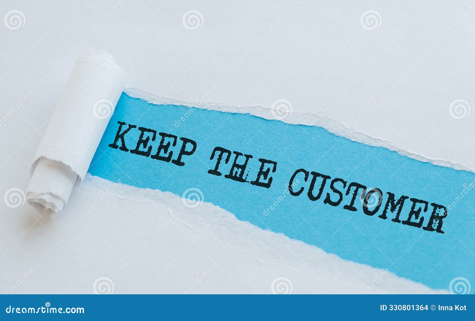 Keep the Customer Text Question Written Under Torn Paper. Stock Photo ...