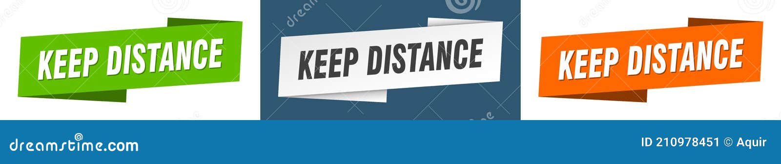 Keep Distance Banner. Keep Distance Ribbon Label Sign Set Stock Vector ...