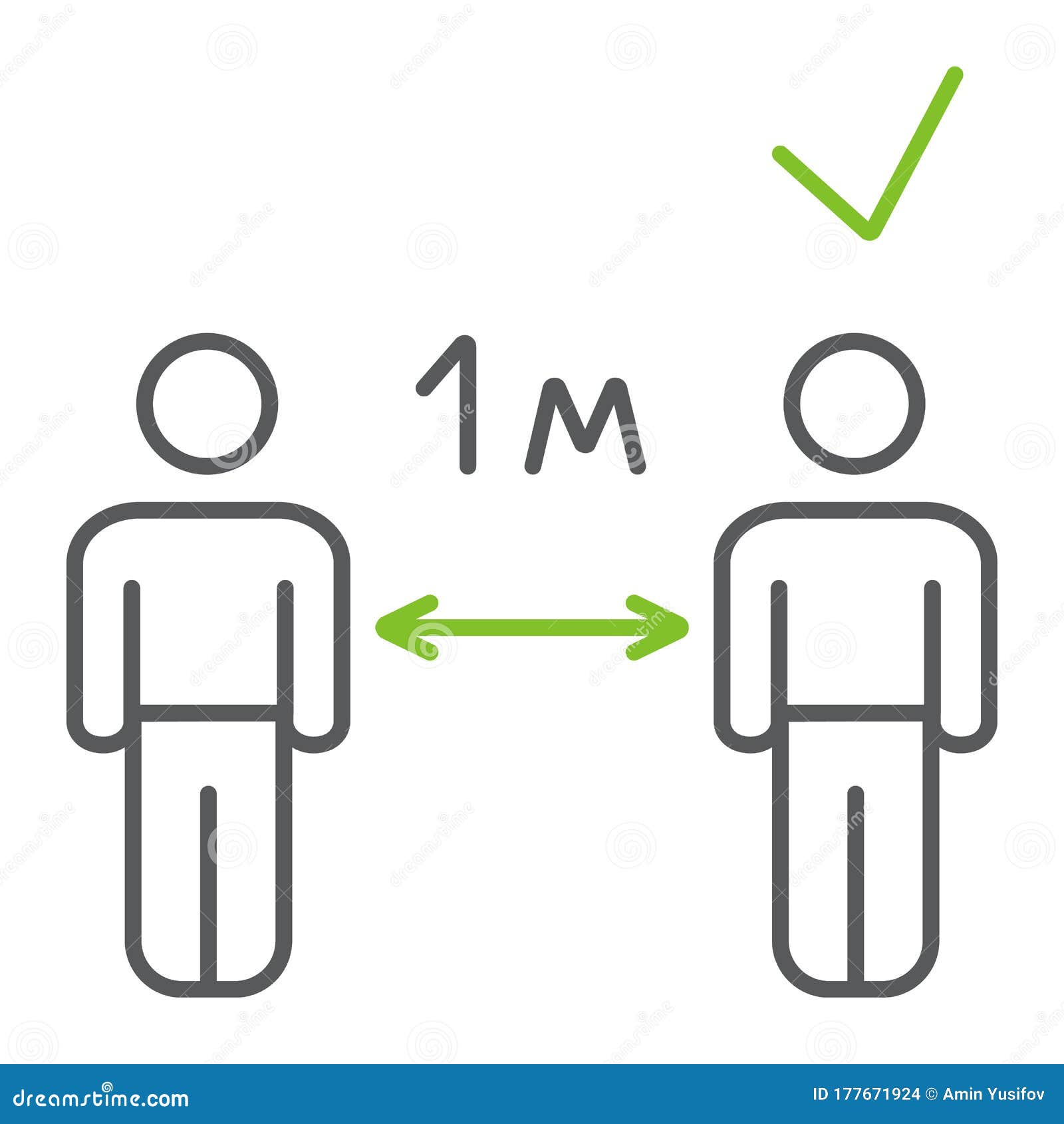 Keep Distance Color Line Icon, Coronavirus and Epidemic, Social ...