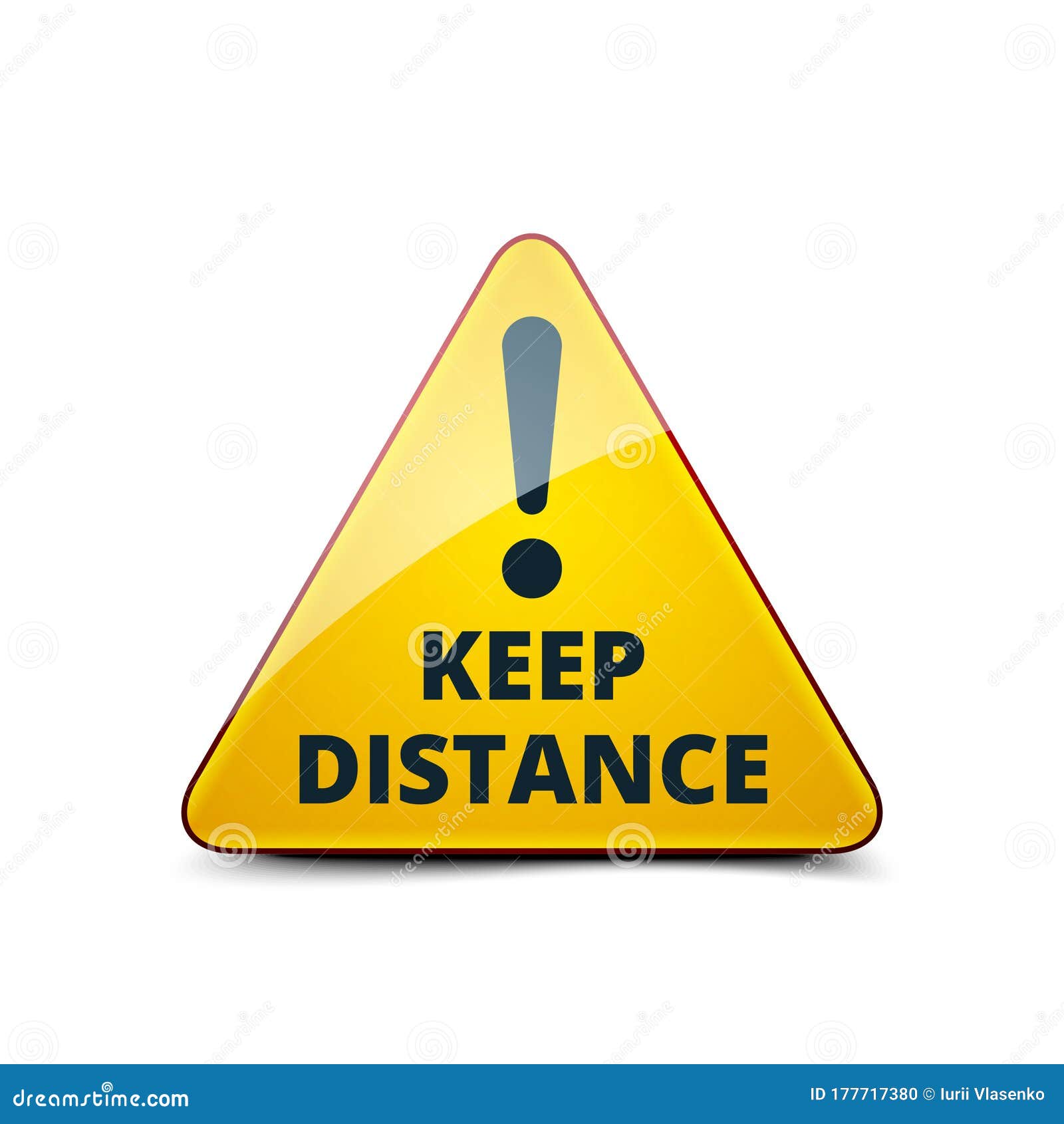 Keep Distance Exclamation Danger Alert Vector Sign Label Illustration ...