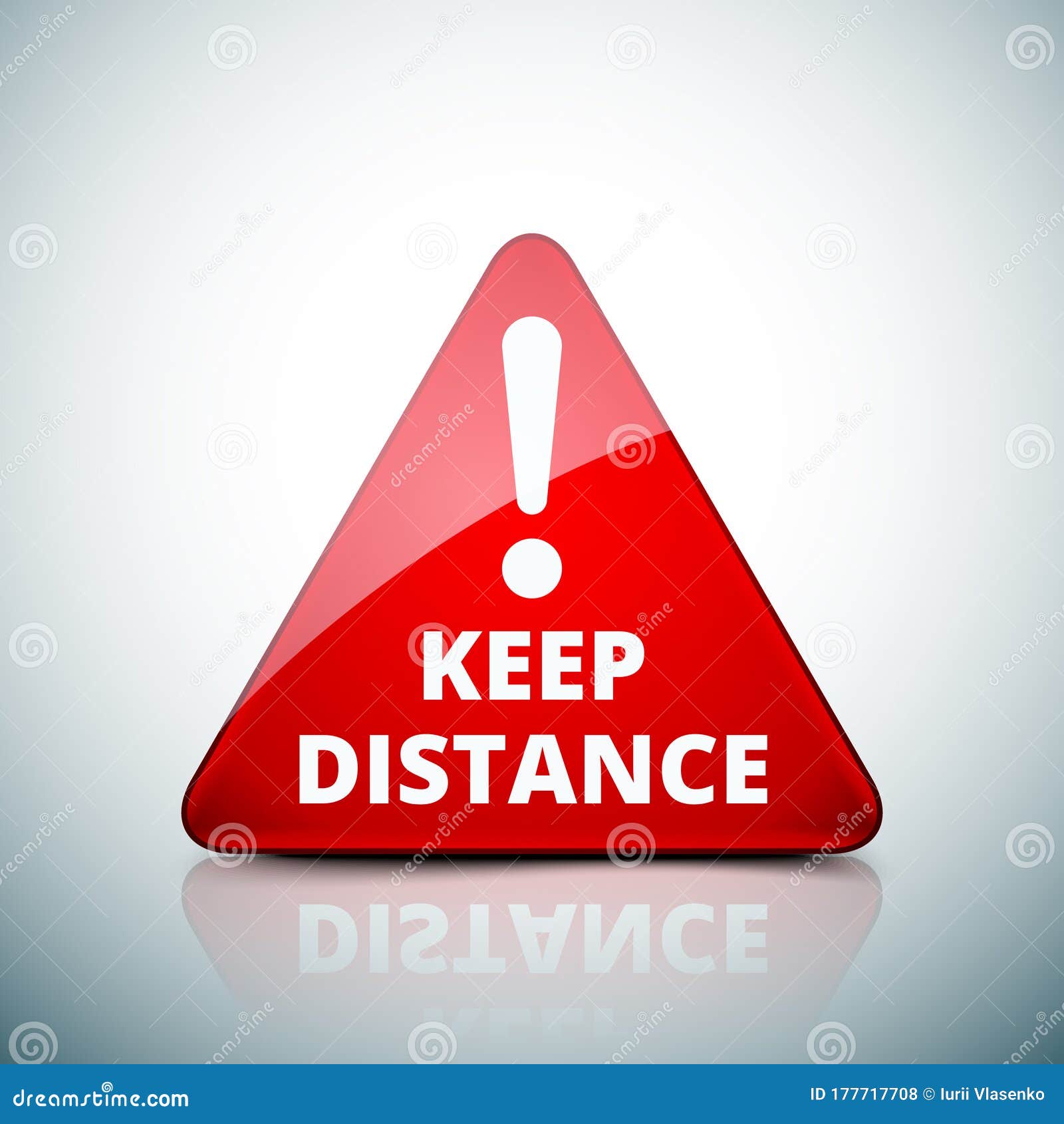 Keep Distance Exclamation Danger Alert Vector Sign Label Illustration ...