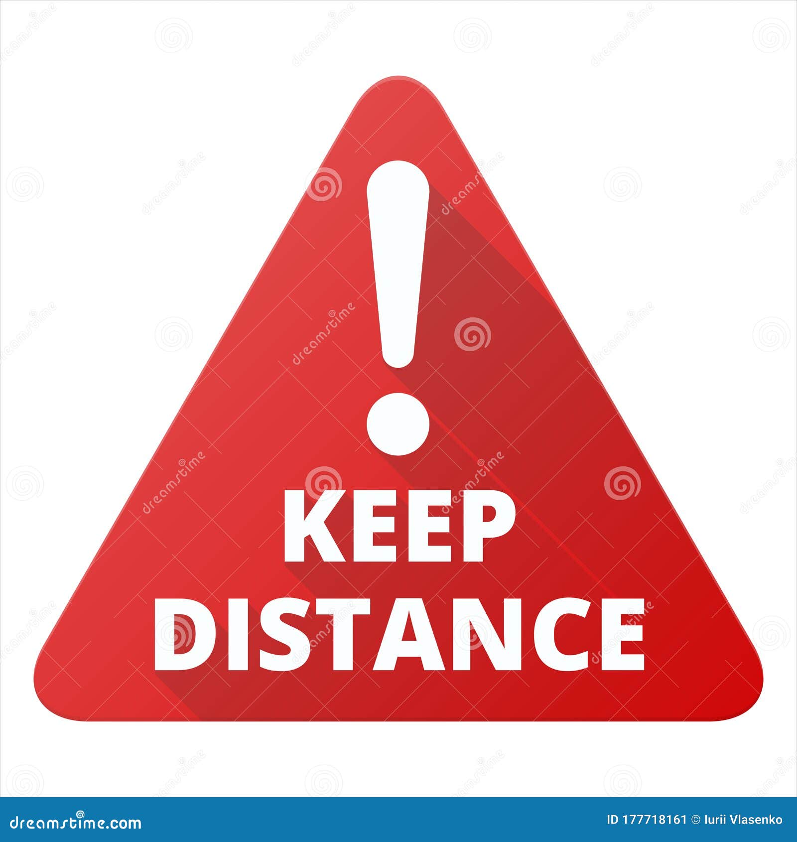 Keep Distance Exclamation Danger Alert Vector Sign Label Illustration ...