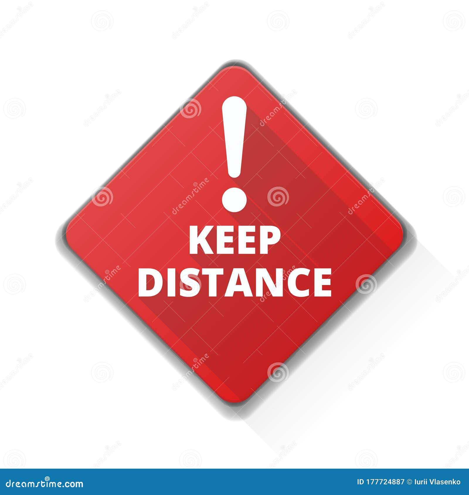 Keep Distance Exclamation Danger Alert Vector Sign Label Illustration ...