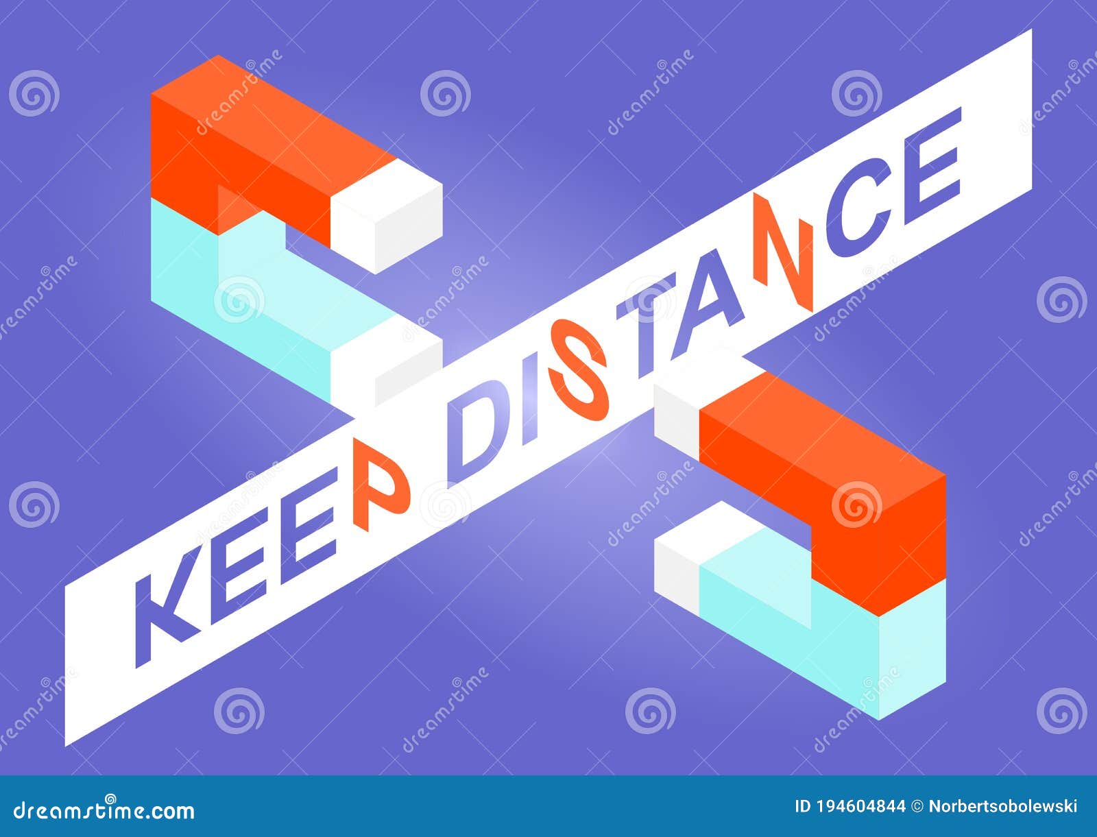 Physical Distancing Concept Stock Illustration - Illustration of avoid ...