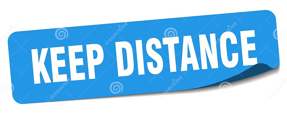 Keep Distance Sticker. Keep Distance Label Stock Vector - Illustration ...