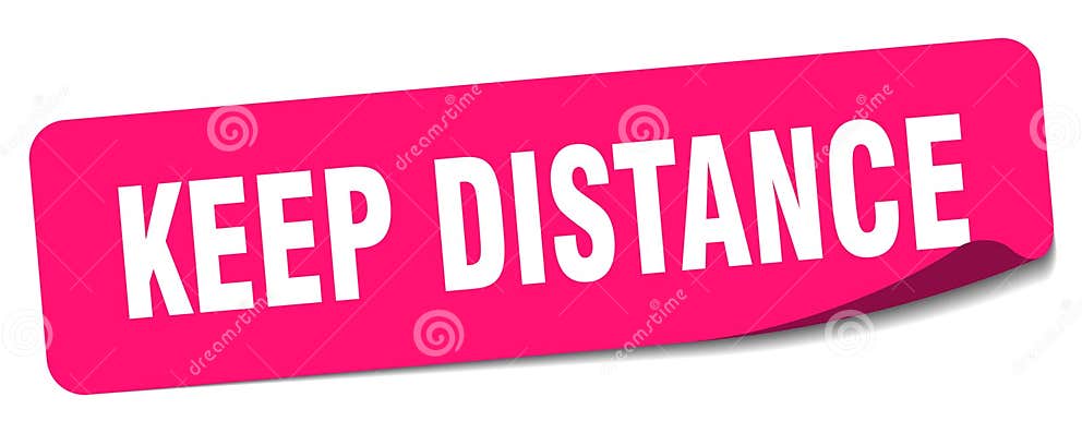 Keep Distance Sticker. Keep Distance Label Stock Vector - Illustration ...