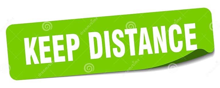 Keep Distance Sticker. Keep Distance Label Stock Vector - Illustration ...