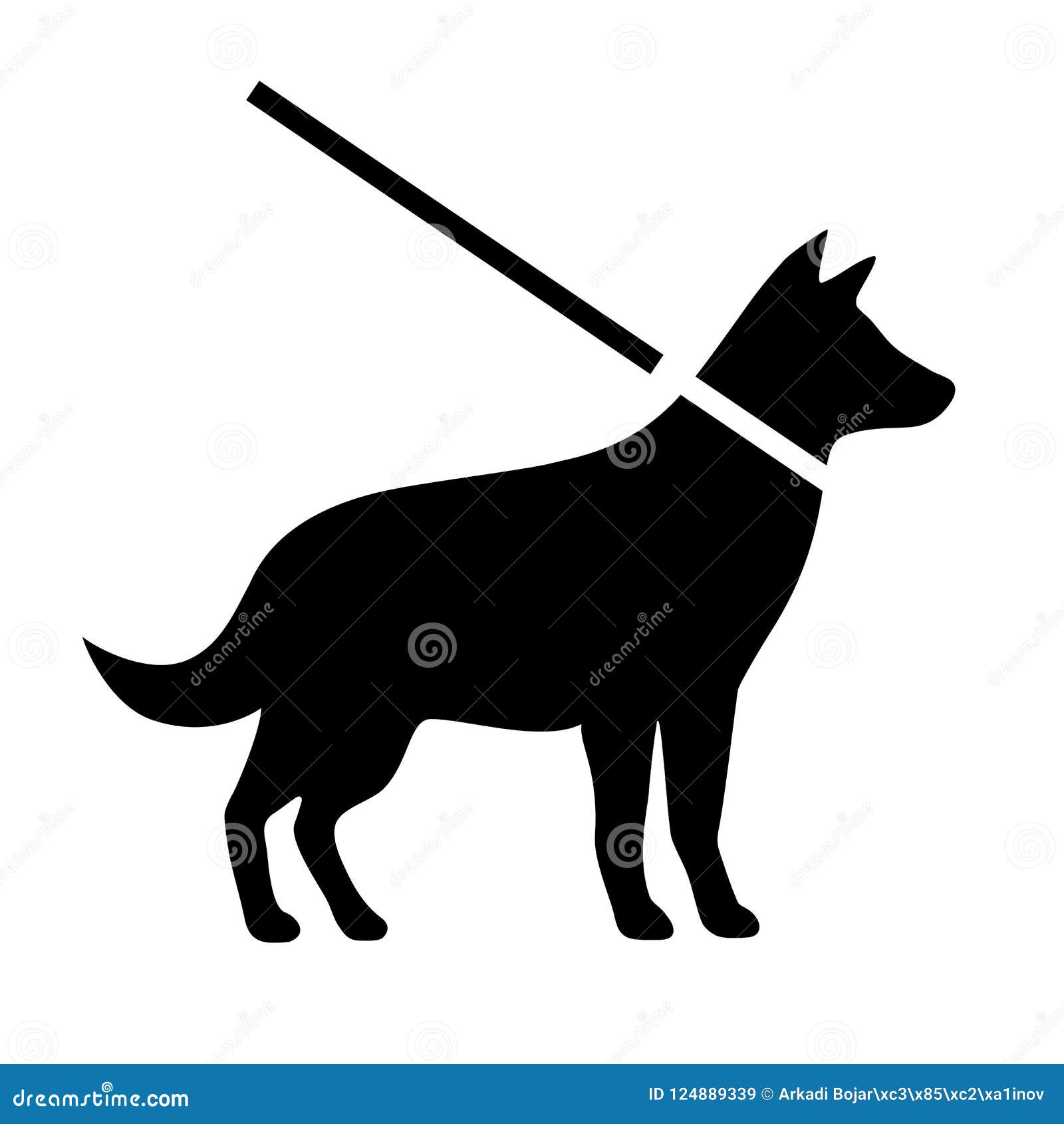 Dogs Must Be On A Leash Vector Pictogram | CartoonDealer.com #128510161