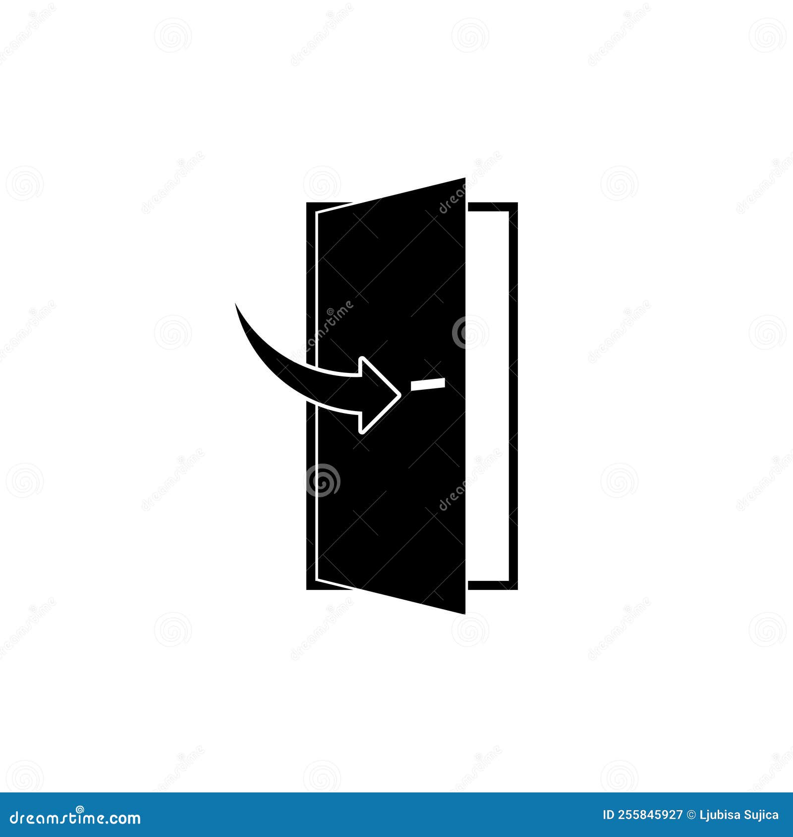 Keep Door Closed Icon Isolated on White Background Stock Vector ...