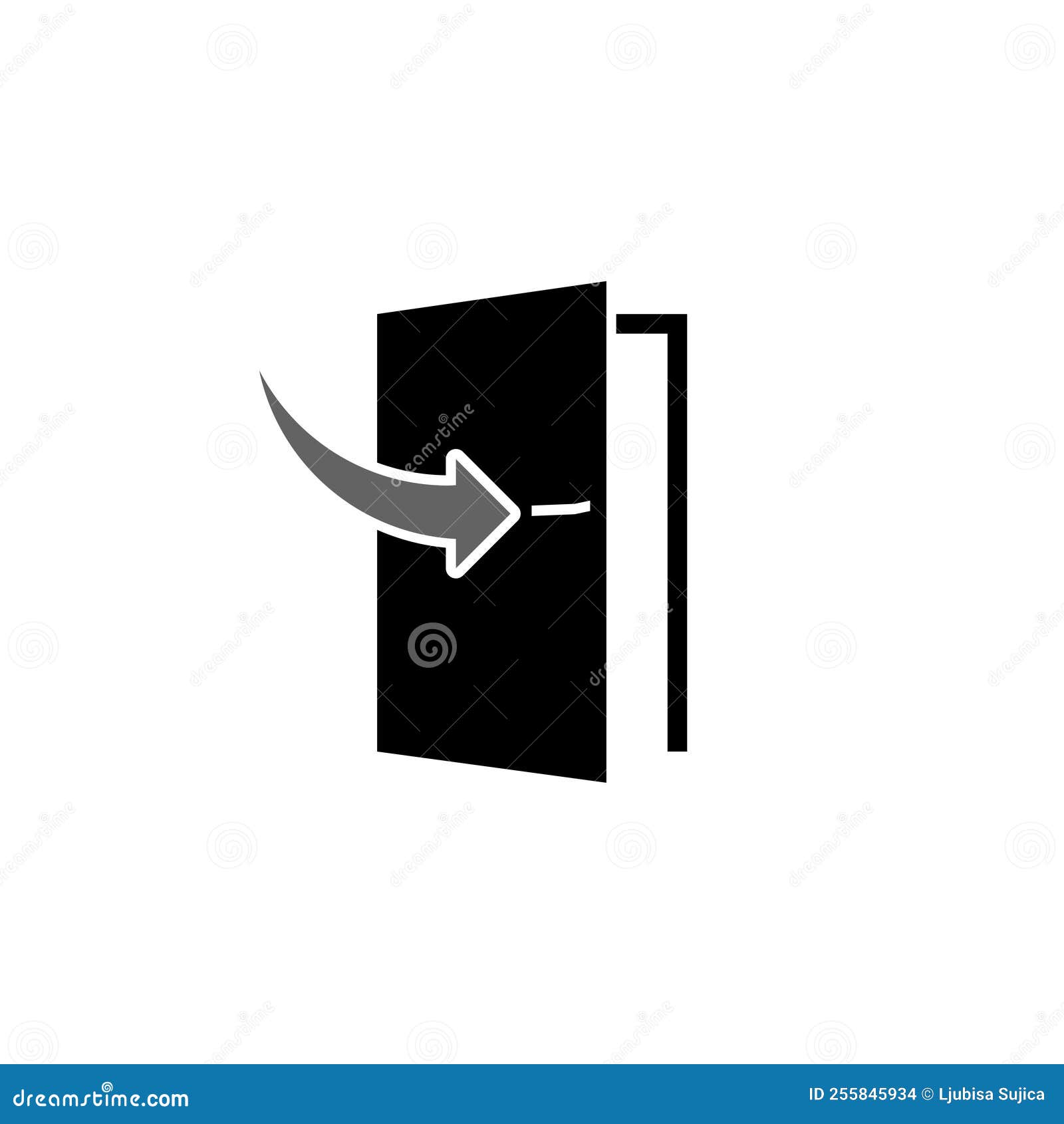 Keep Door Closed Icon Isolated on White Background Stock Vector ...
