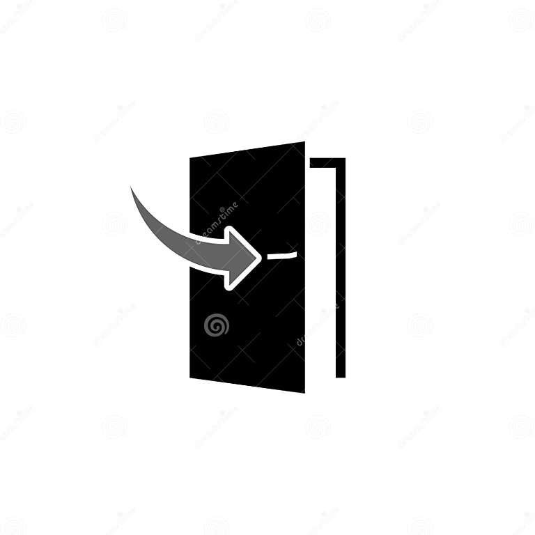 Keep Door Closed Icon Isolated on White Background Stock Vector ...