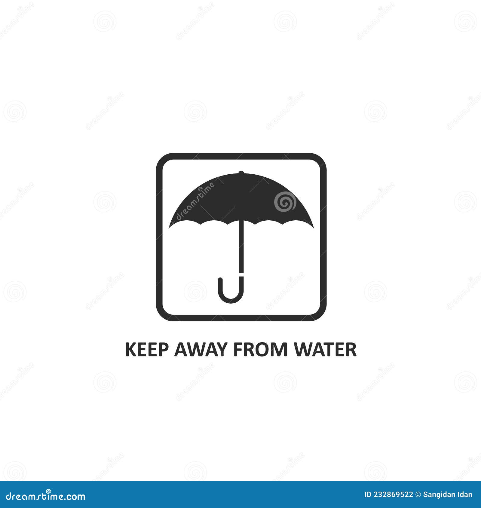 Keep Dry and Keep Away from Water Sign Icon Vector Illustration Design ...