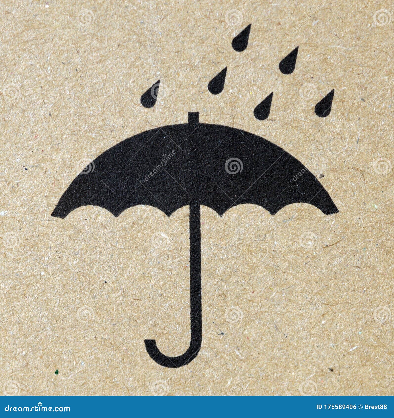 Keep Dry Cardboard Box Packaging Sign. Stock Photo - Image of cargo ...