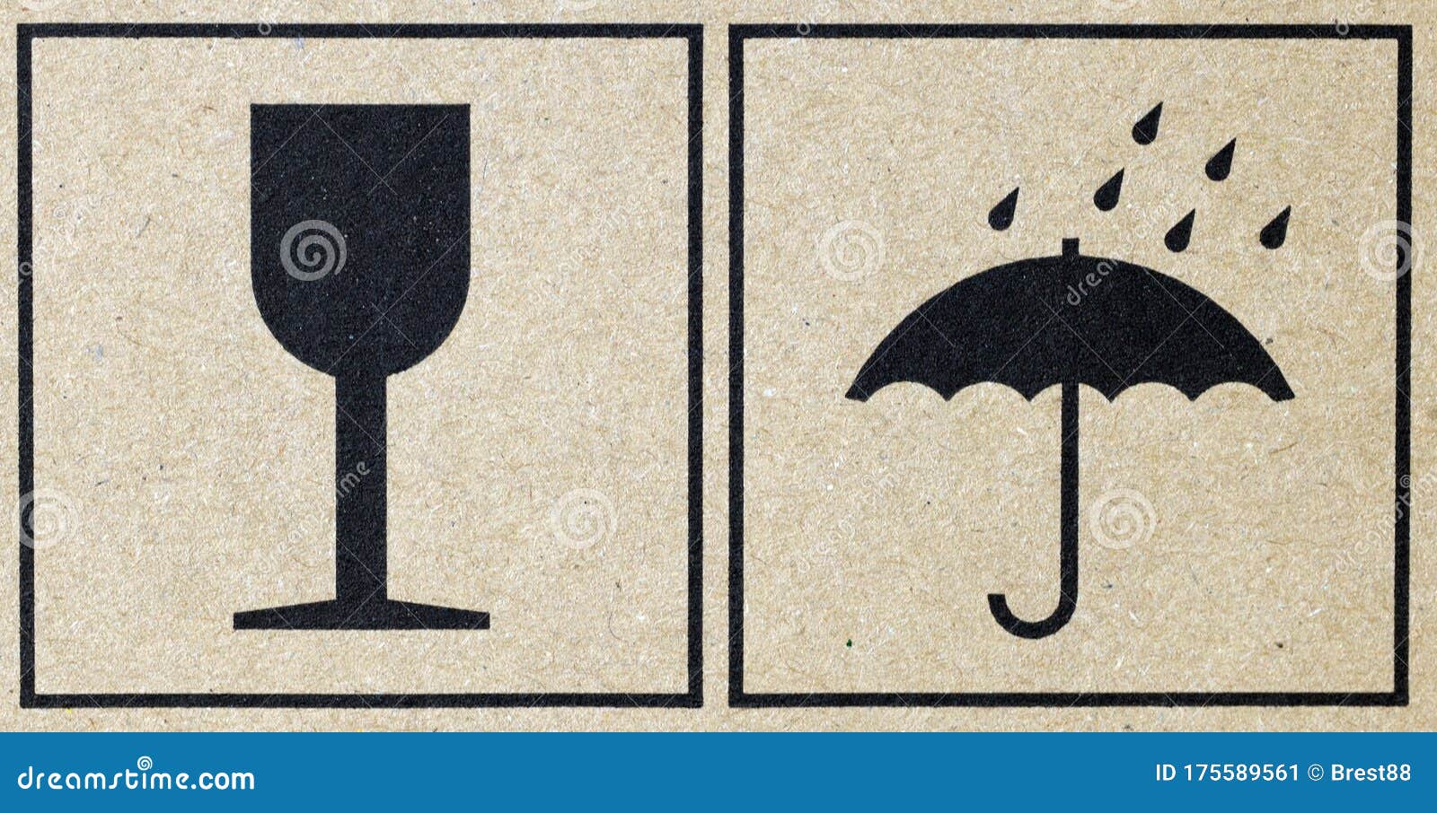 Keep Dry Cardboard Box Packaging Sign. Stock Image - Image of package ...