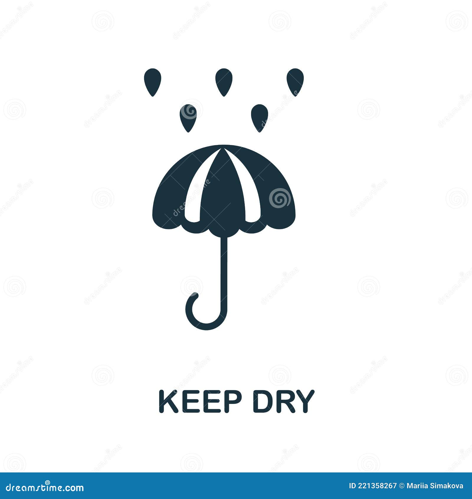 Keep Dry Icon. Monochrome Simple Element from Packaging Collection ...