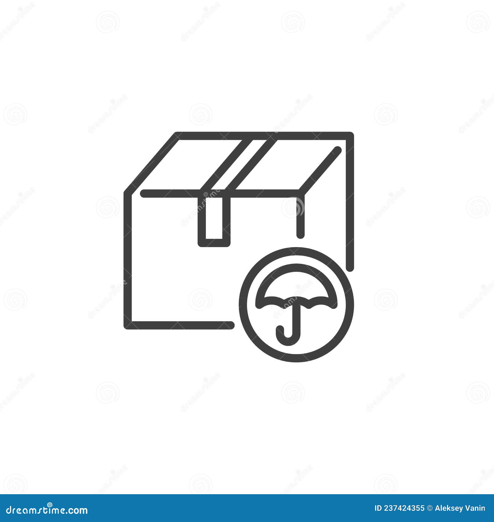 Keep dry package line icon stock vector. Illustration of outline ...