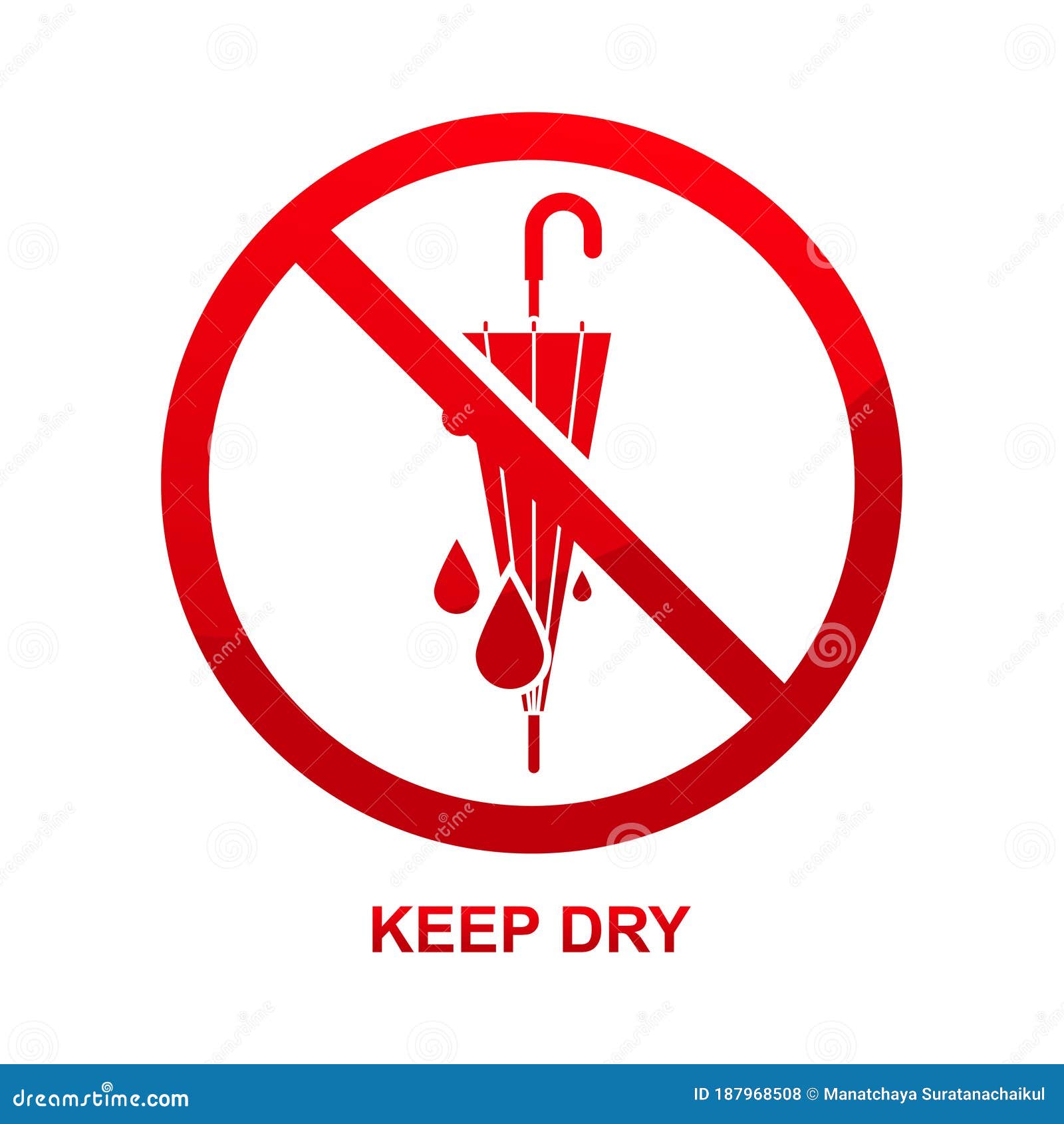 Keep Dry Sign Isolated on White Background Stock Vector - Illustration ...