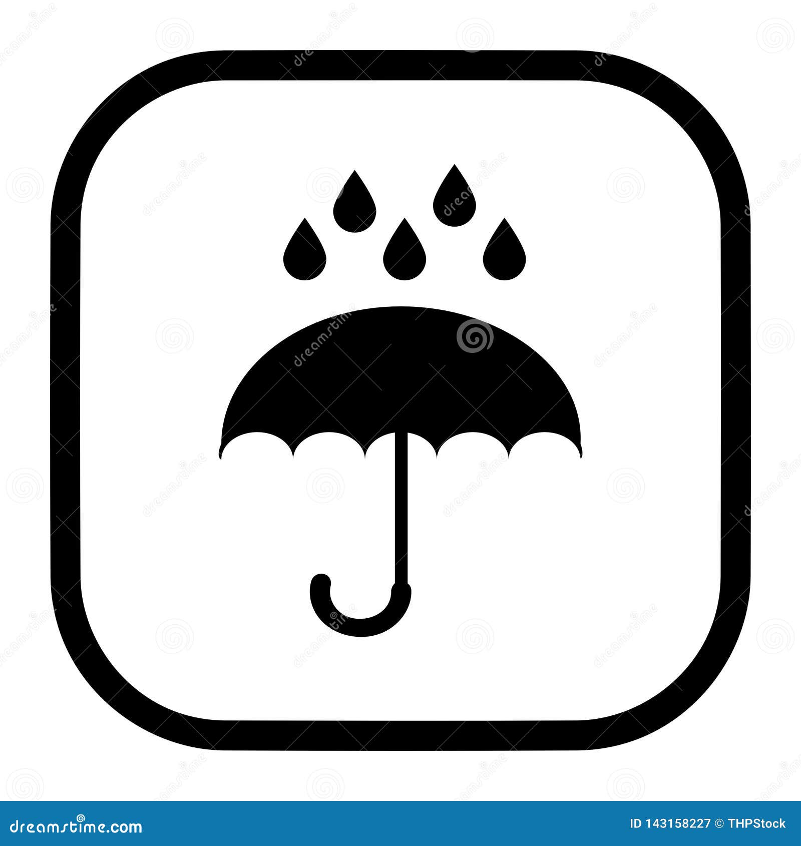 Keep Dry Symbol Vector stock vector. Illustration of care - 143158227