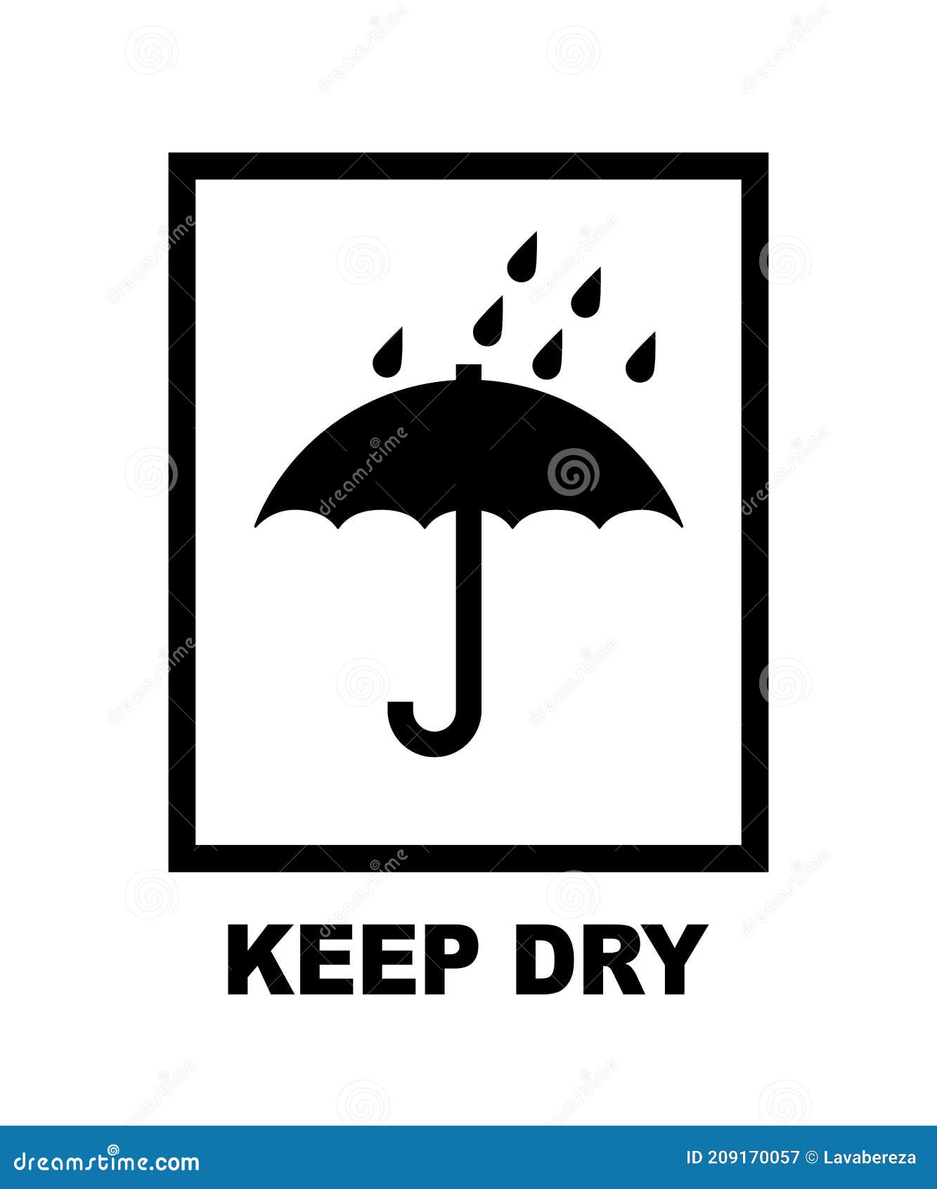 Keep Dry Umbrella Delivery Packaging Symbol. Vector Stock Vector ...