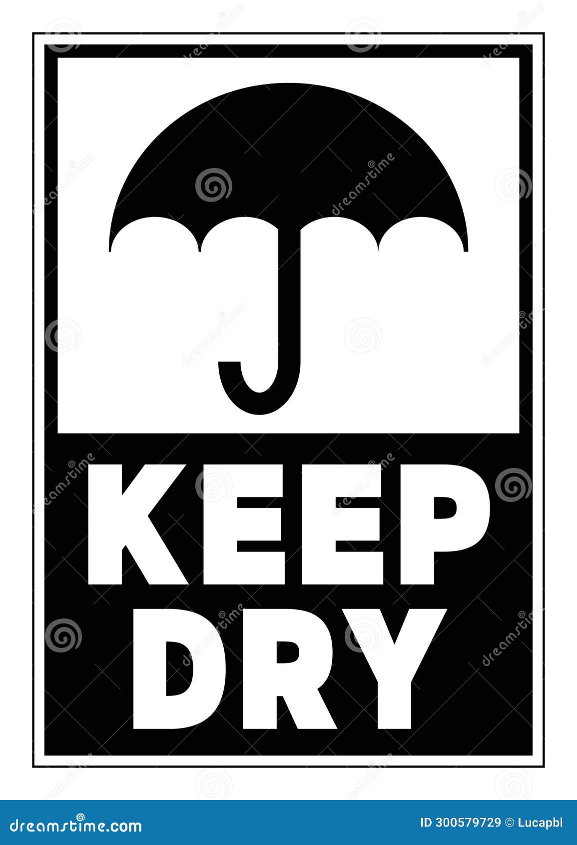 Keep Dry, Warning Label Sign for Packaging and Delivery, with Text ...