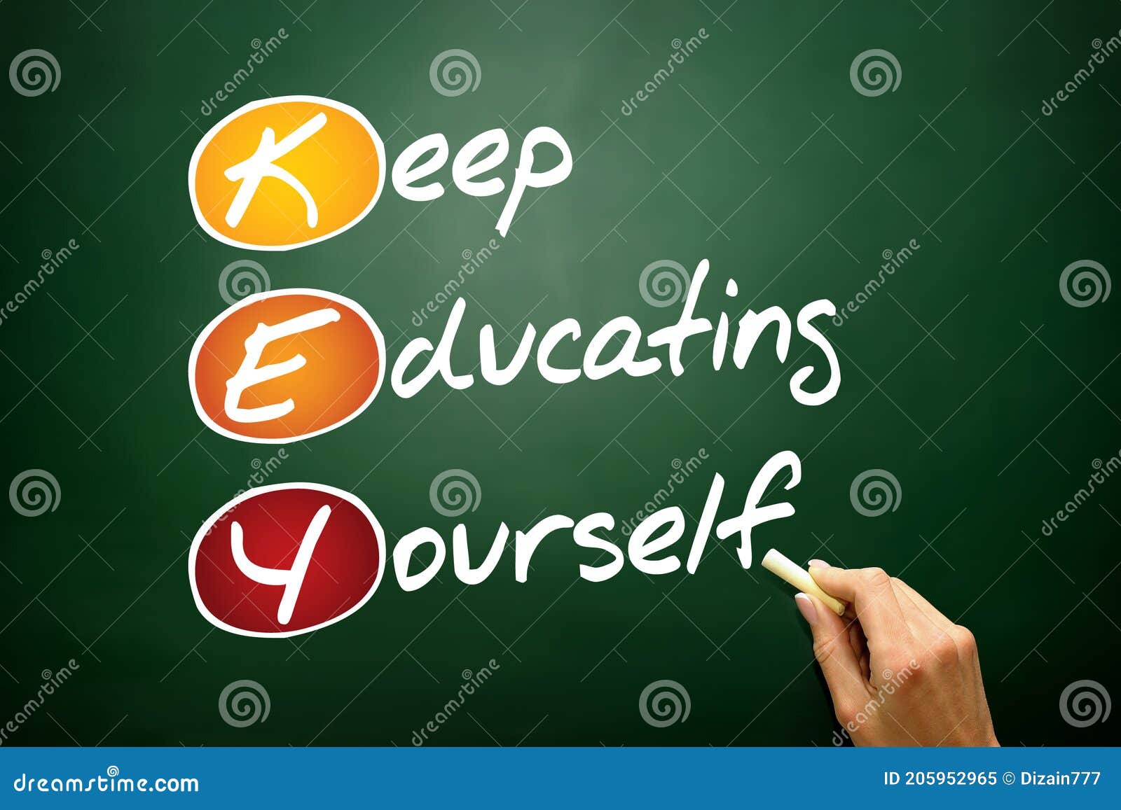 Keep Educating Yourself stock image. Image of instructions - 205952965