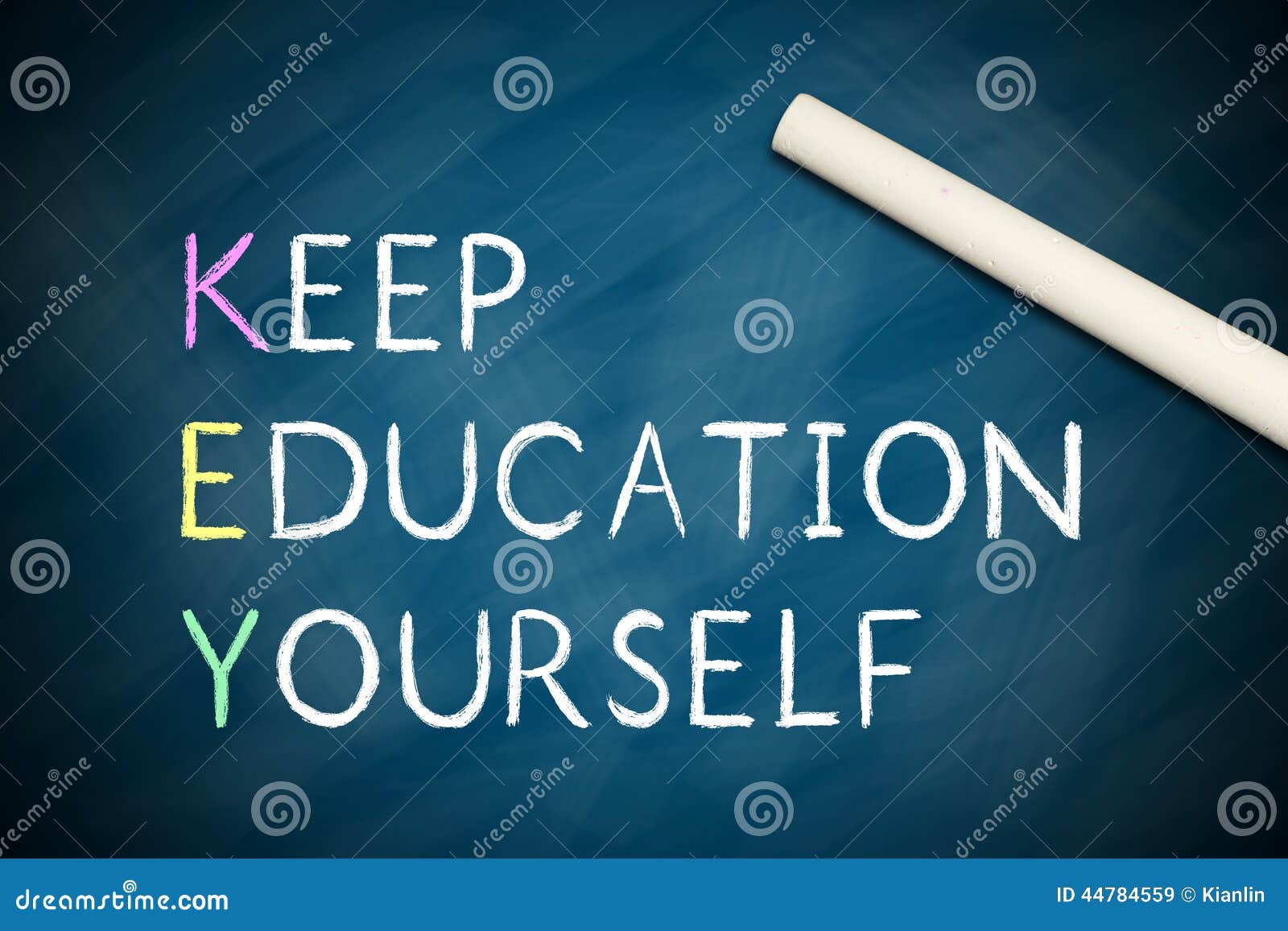 Keep Educating Yourself stock illustration. Illustration of phrase ...