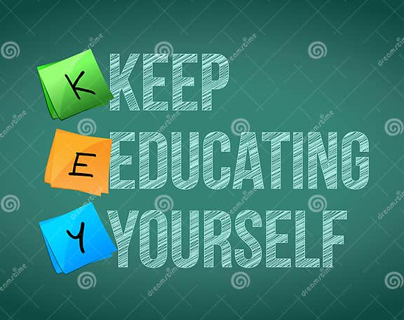 Keep Education Yourself Illustration Design Stock Illustration ...