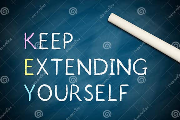 Keep Extending Yourself stock illustration. Illustration of note - 44784557