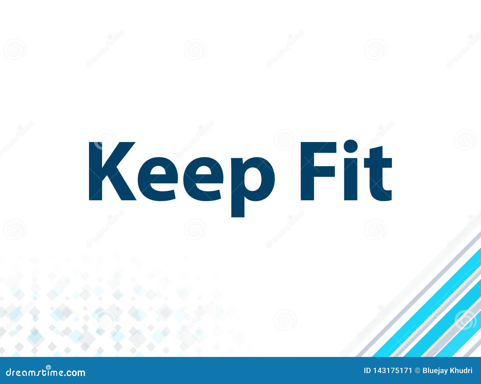 Keep Fit Modern Flat Design Blue Abstract Background Stock Illustration ...