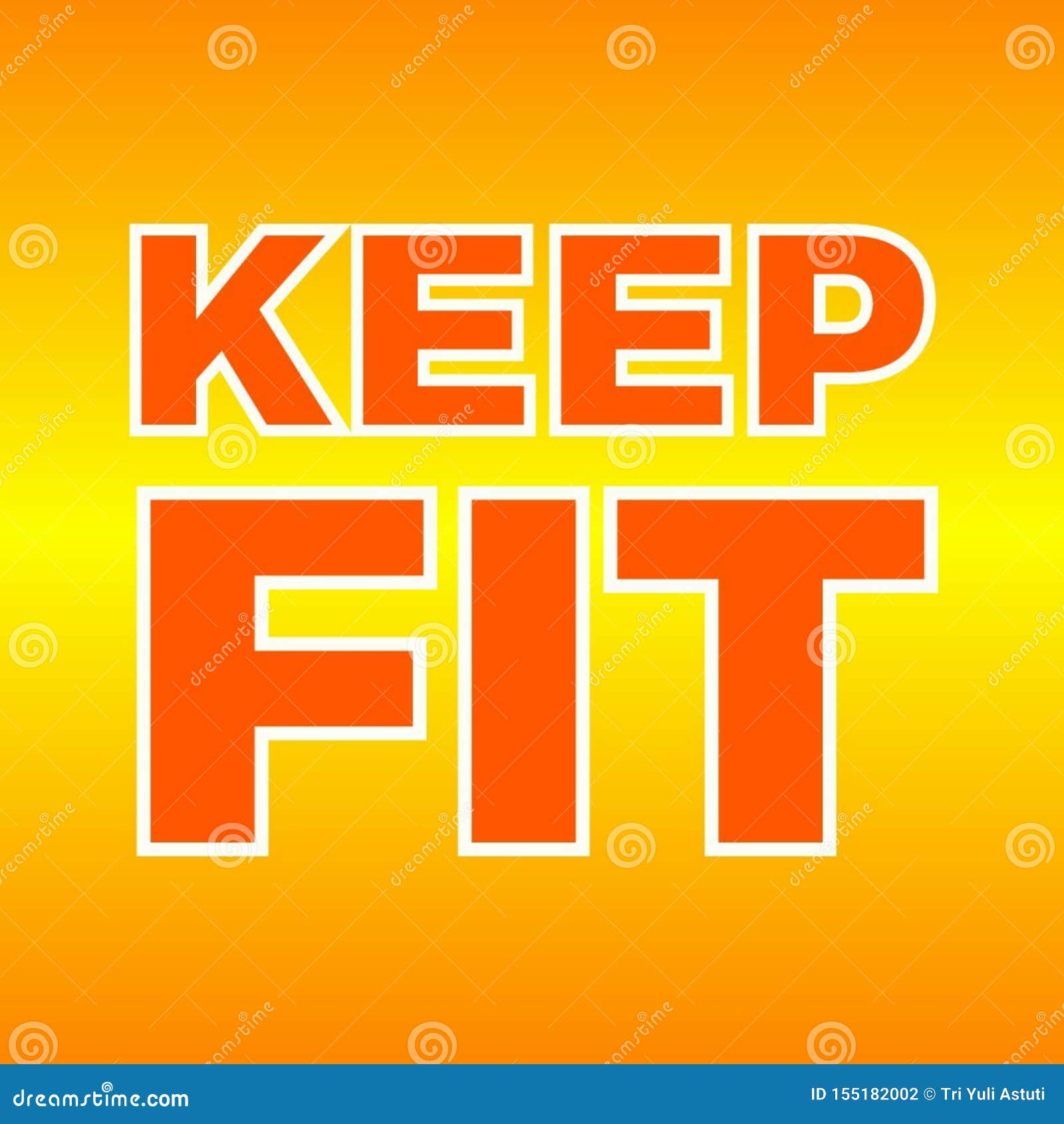 Keep Fit. Typography for Poster Stock Illustration - Illustration of ...