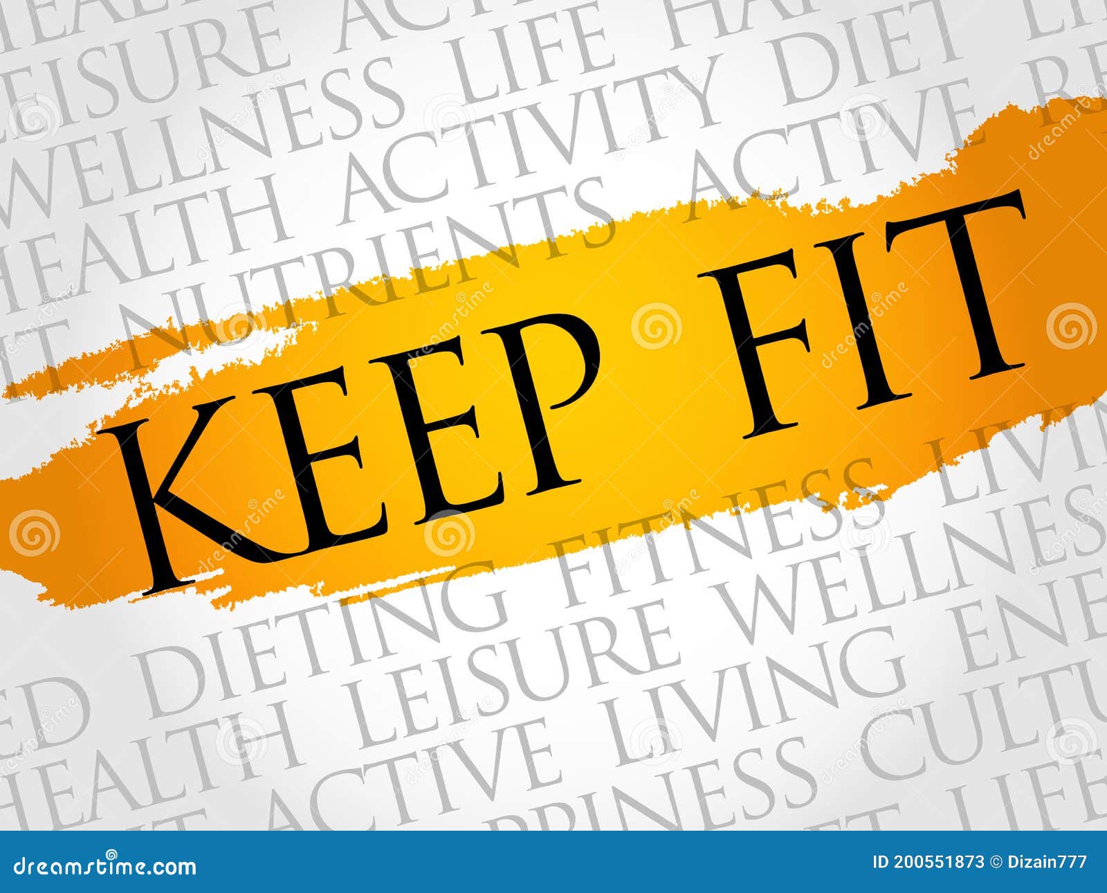KEEP FIT word cloud stock illustration. Illustration of healthcare ...